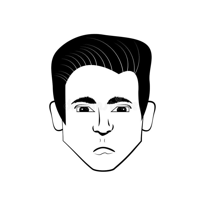 Business man comic outline stock vector. Illustration of draft - 115410547