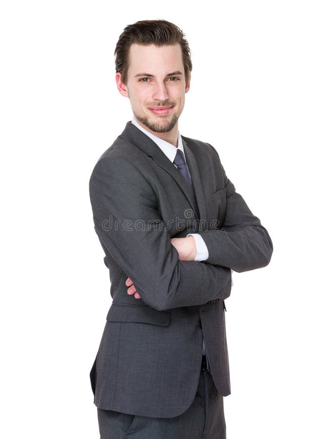 Business man cross arm stock image. Image of business - 43099165