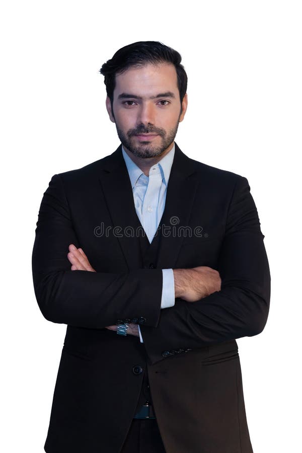 Business Man with Crossed Arms Pose Stock Photo - Image of consultant ...