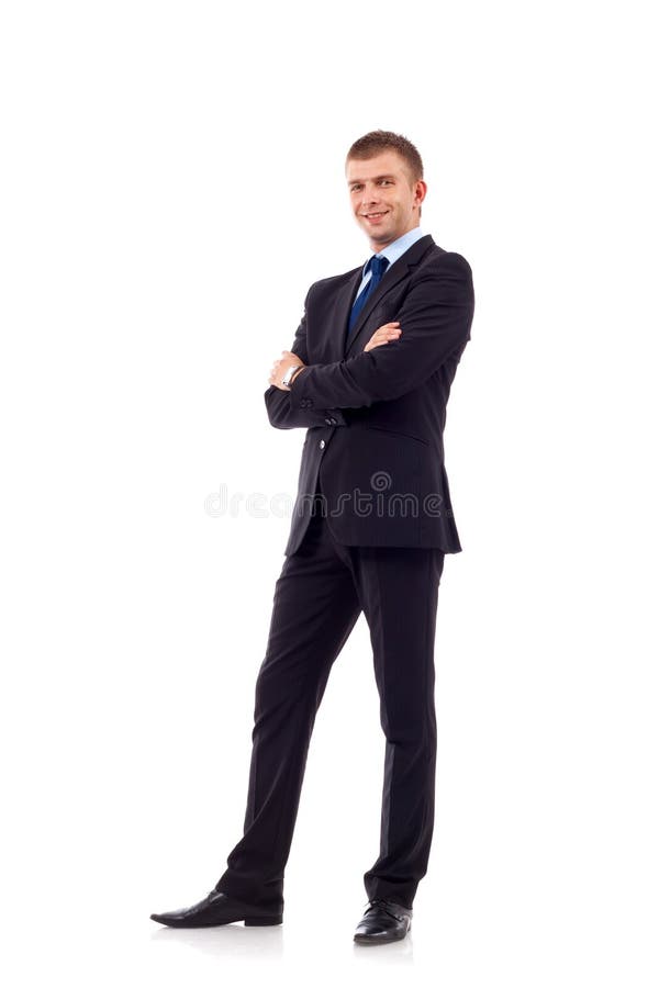 Business Man with Crossed Hands Stock Photo - Image of happiness ...
