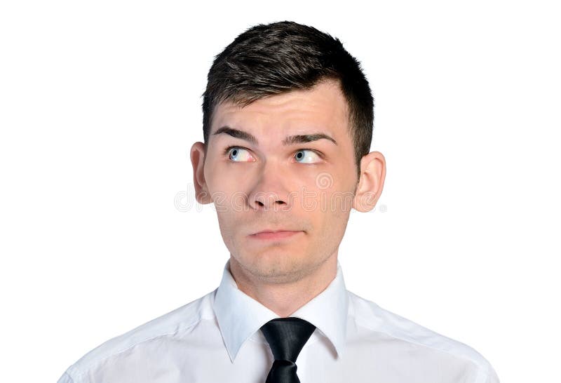Business Man Curious Face Stock Photo - Image: 49427567