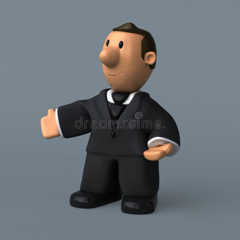 Business Man - 3D Illustration Stock Illustration - Illustration of ...