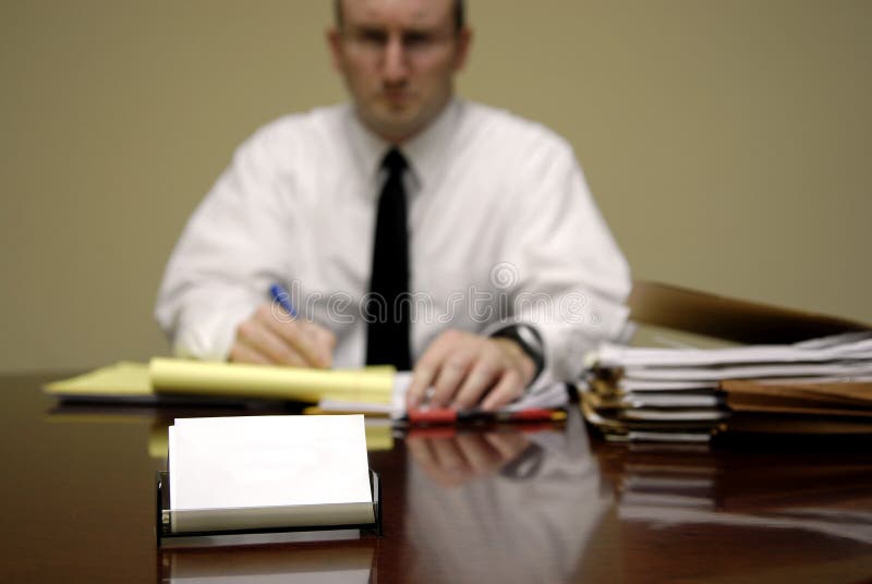 Business Man at Desk stock image. Image of deal, desk - 12984817