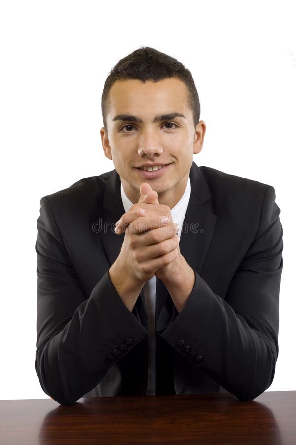 Business man on a desk stock photo. Image of confident - 16193514
