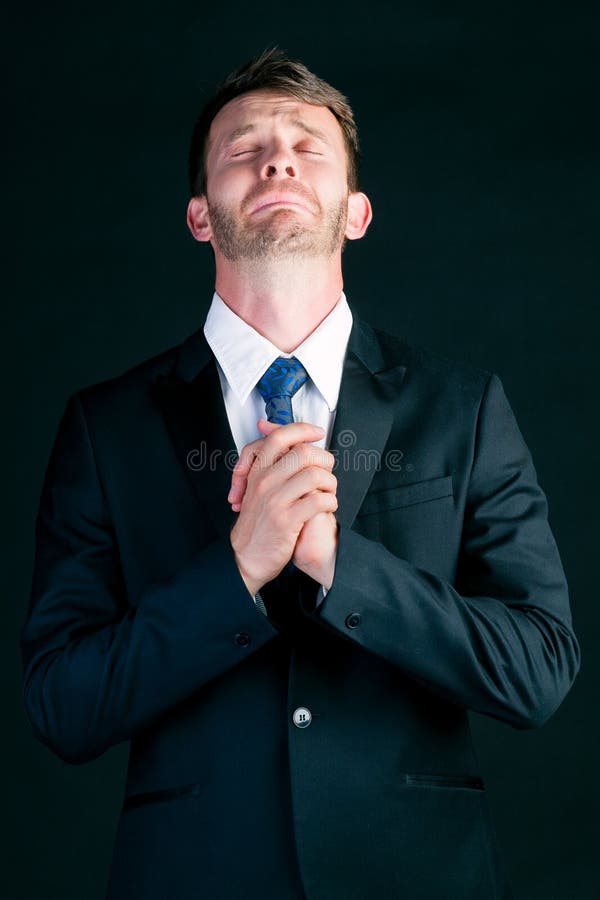 Business man praying stock image. Image of european, communication ...