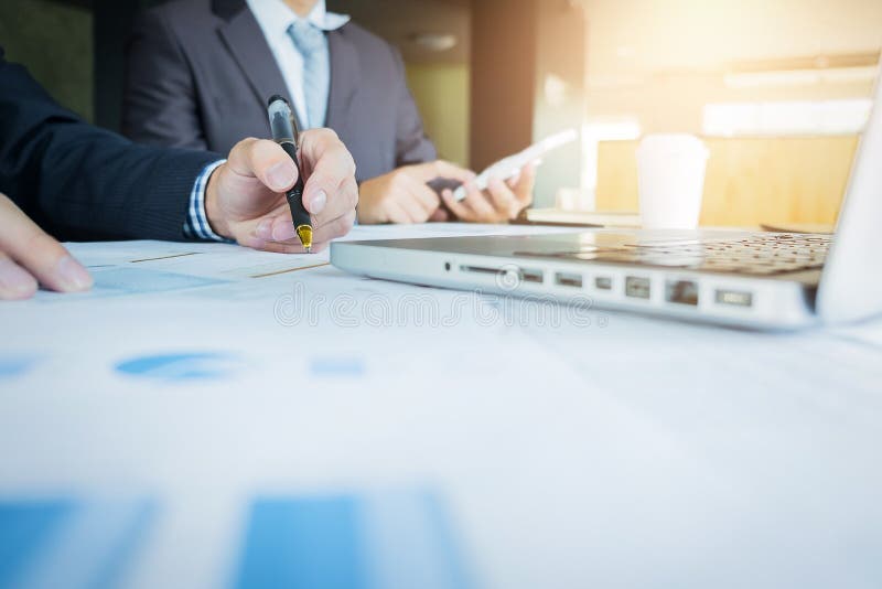 Business Man Discussing with Financial Analyst Business Development ...