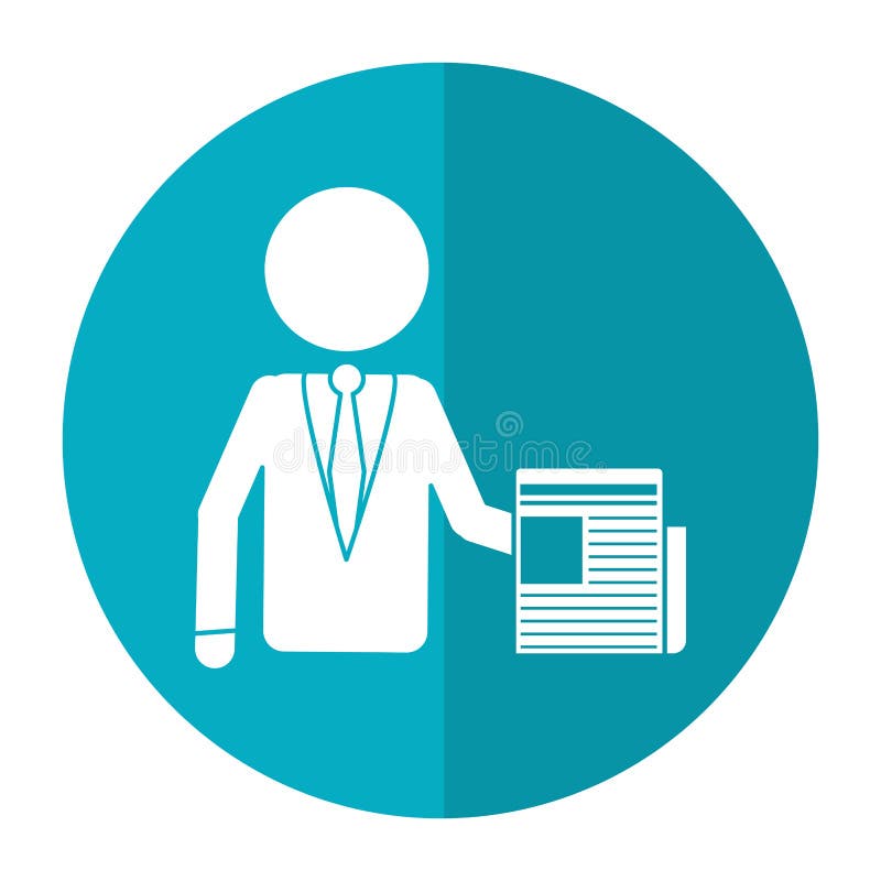 Business Man Document Work Office Shadow Stock Vector - Illustration of ...