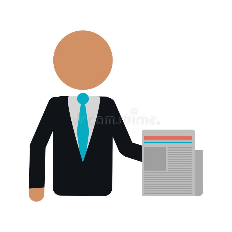 Business Man Document Work Office Stock Vector - Illustration of ...