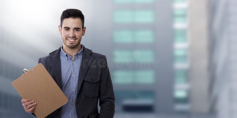 Business Man with Documents Stock Image - Image of smile, male: 94706475