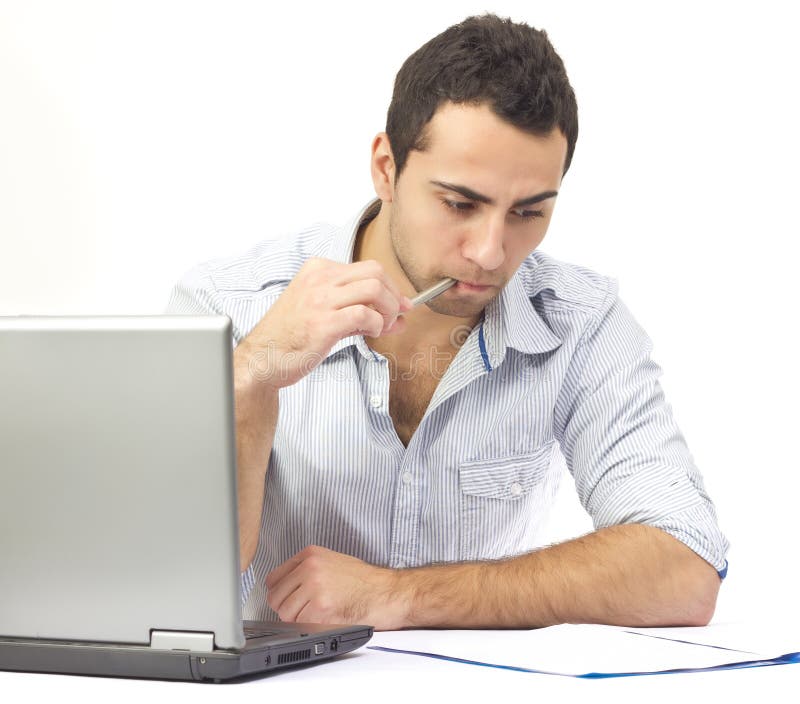 Business Man Doing Hard Work At The Office Stock Photo - Image of ... Business Man Doing Hard Work At The Office Stock Photo - Image of ...