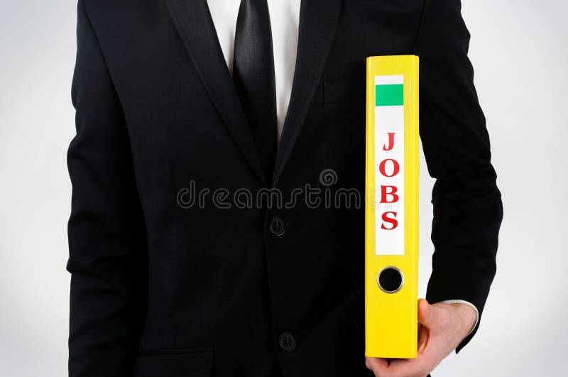 Business man with dossier stock image. Image of document - 30486237