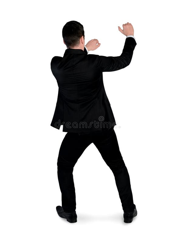 Business Man Drag Something Stock Photo - Image of agility, energy ...
