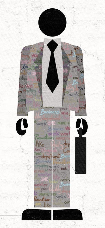 Business man draw stock illustration. Illustration of hand - 82011002