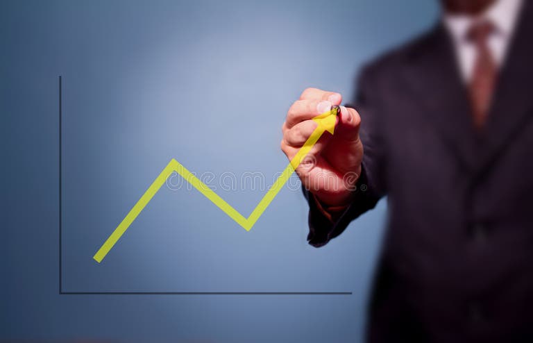 Business Man Drawing Over Target Stock Photo - Image of business ...