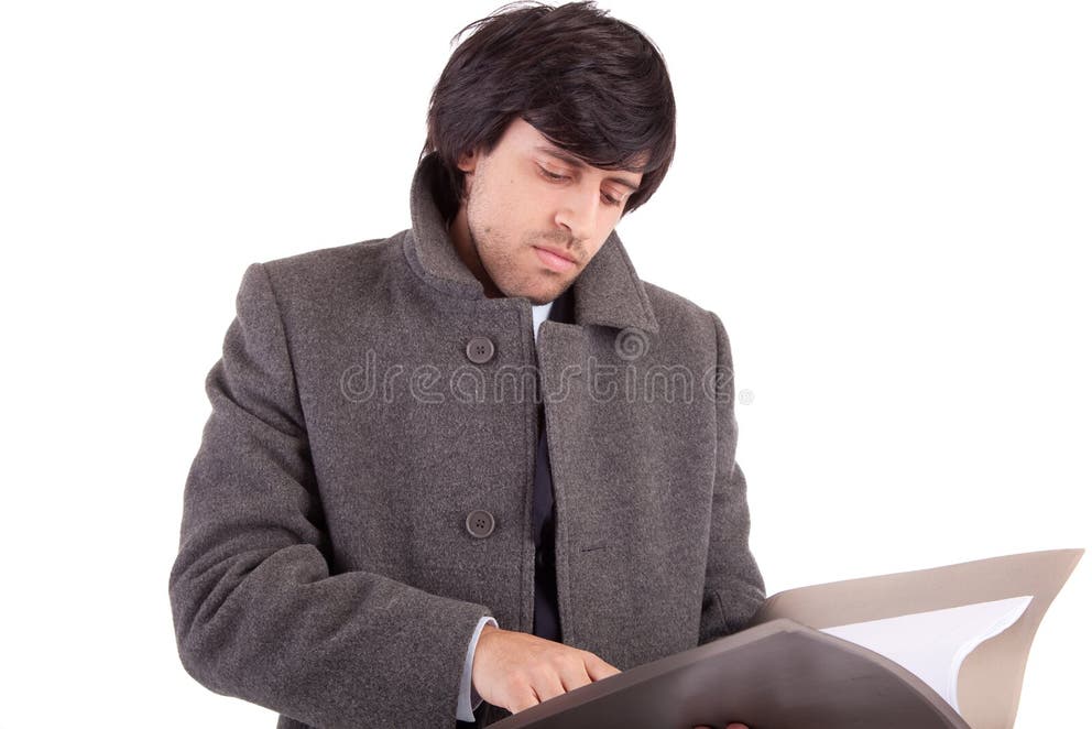 Business Man Dressed for Winter Stock Image - Image of greatcoat ...