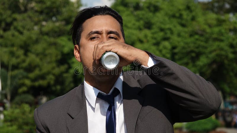 Business Man Drinking Beer stock photo. Image of consume - 105615018