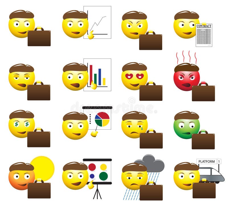 Emoticons Selection Stock Illustrations – 108 Emoticons Selection Stock ...