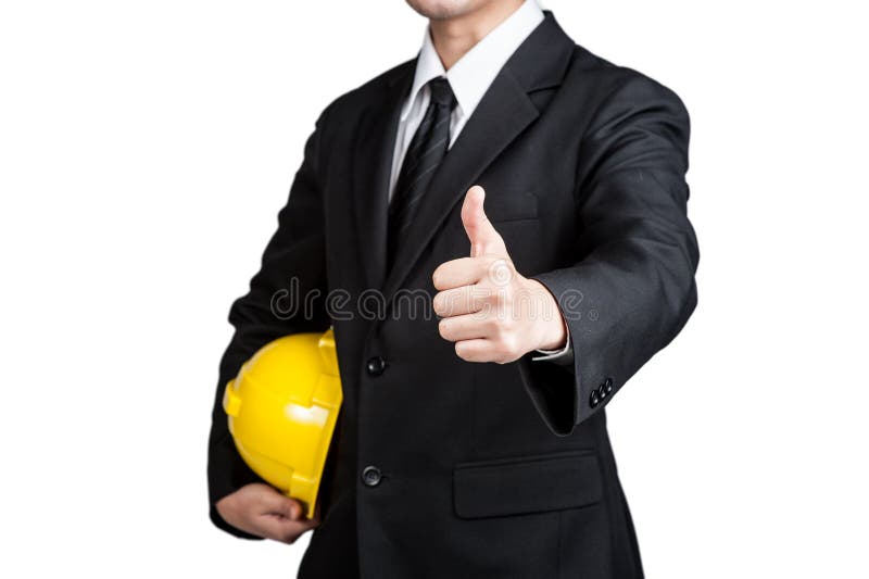 Business Man Engineer Good Hand Isolated Stock Photo - Image of ...