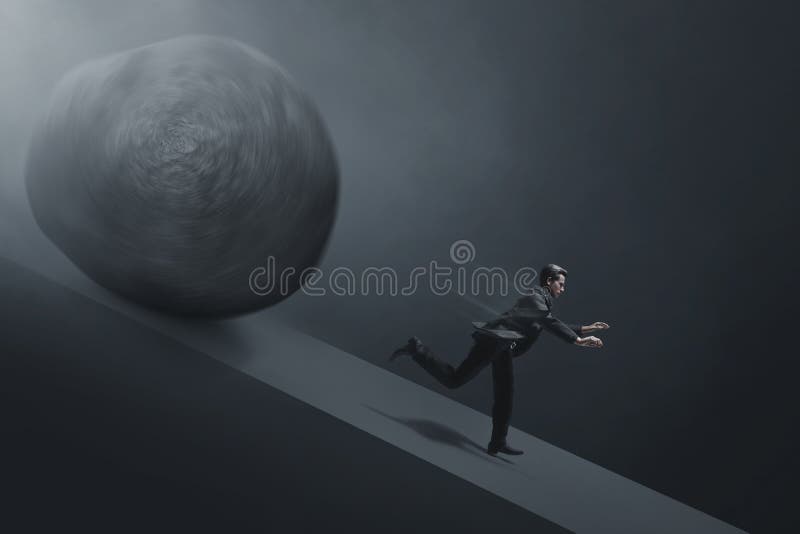 Business Man Escape 3d Illustrations Stock Illustration - Illustration ...