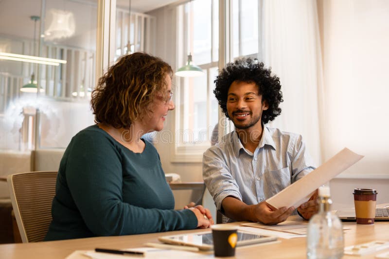 Business Man Explaining Project Details in the Office Stock Photo ...