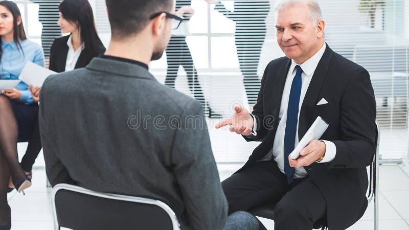 Business Man Explaining Something To His Colleague. Stock Image - Image ...
