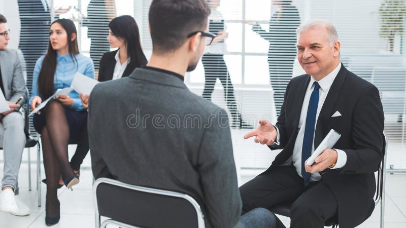Business Man Explaining Something To His Colleague. Stock Image - Image ...