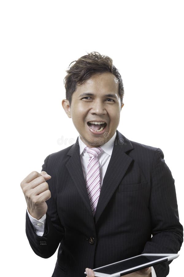 Business Man Expresses of Success. Stock Image - Image of businessman ...