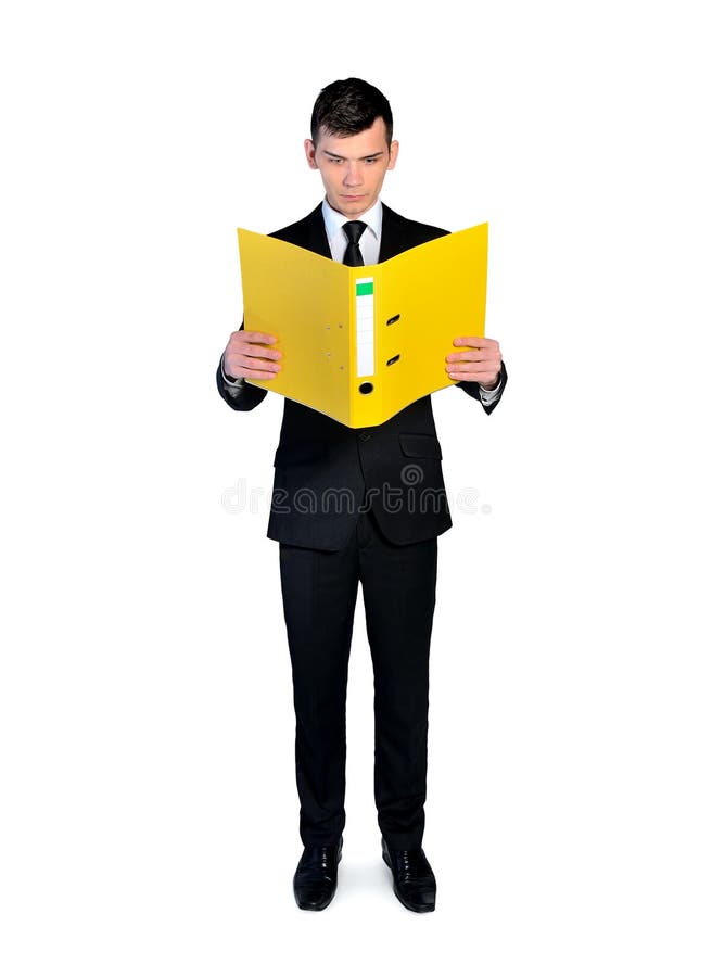 Business man with file stock image. Image of file, holding - 49427383