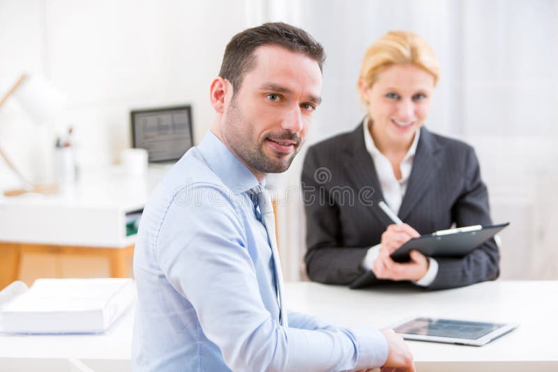 Business Man Finalising Agreement at the Office Stock Image - Image of ...