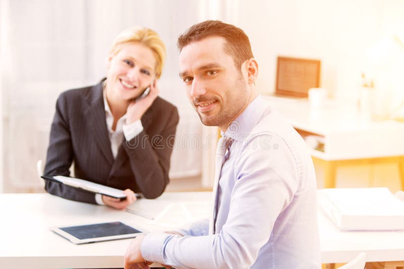 Business Man Finalising Agreement at the Office Stock Image - Image of ...