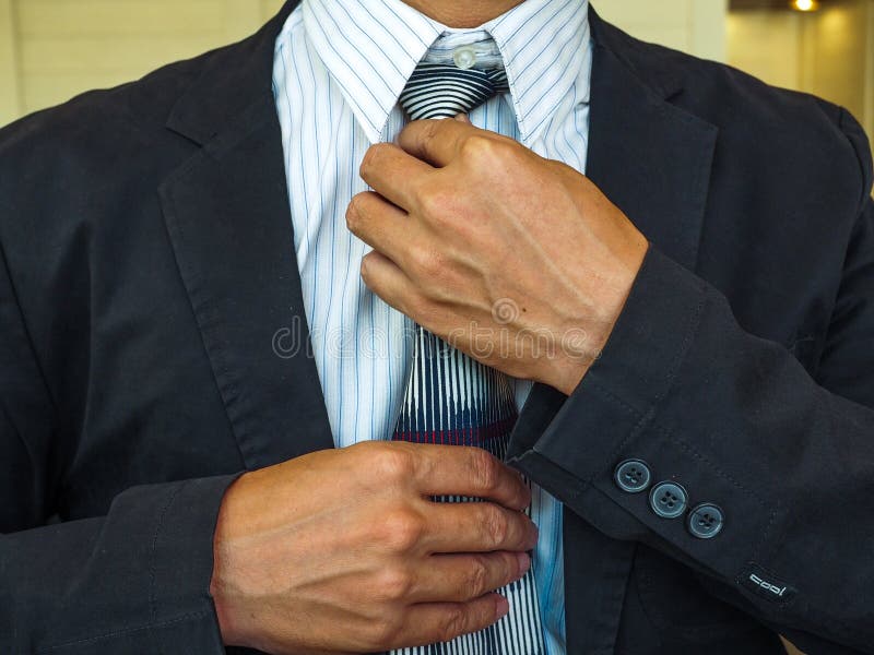 Business Man Fixing His Suit Stock Photo - Image of people, ready ...