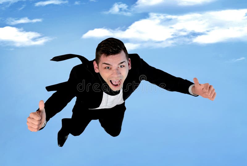 Business man fly stock image. Image of executive, manager - 56303073