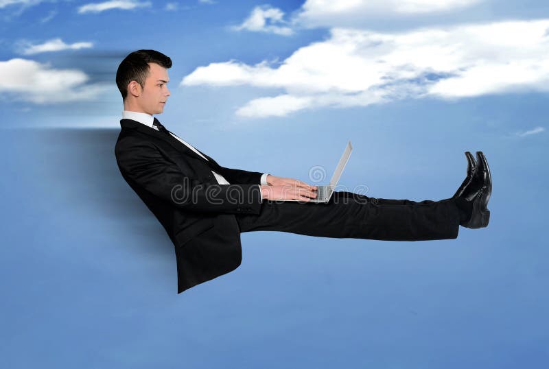 Business Man Using Computer Stock Image - Image of people, business ...