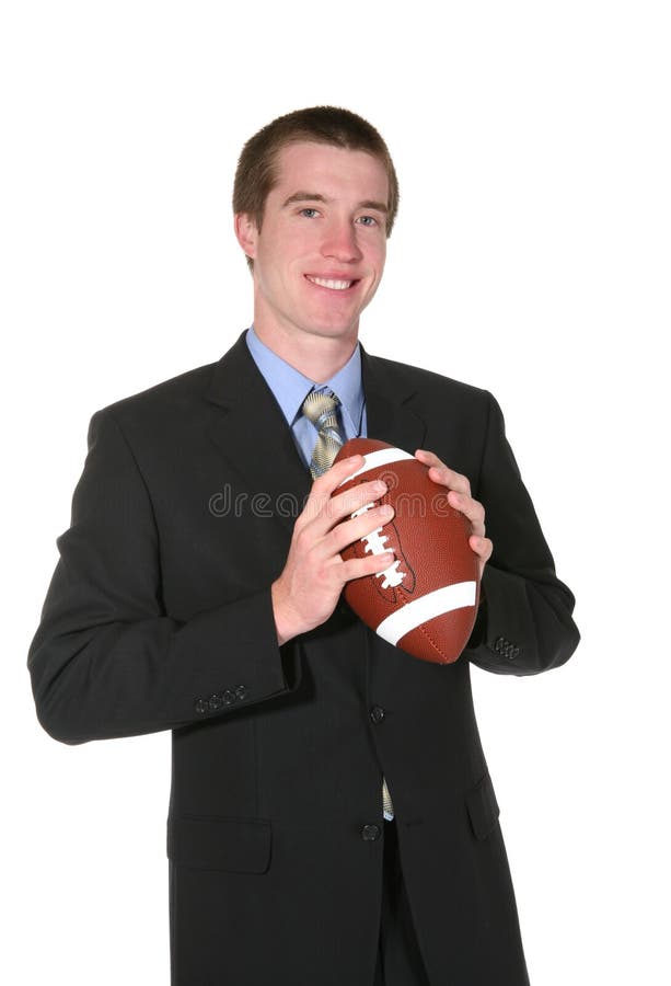 Business Man with Football stock image. Image of compete - 2324593