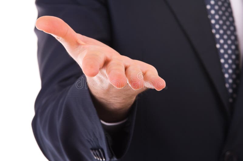 Businessman Gesturing with Hand. Stock Image - Image of leader ...