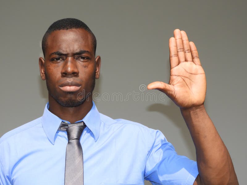 Business Man Gesturing Stop Stock Image - Image of stop, stopping ...