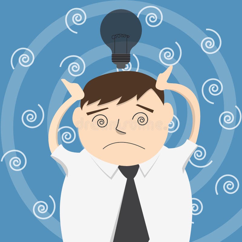 Businessman get confused stock vector. Illustration of conceptual ...