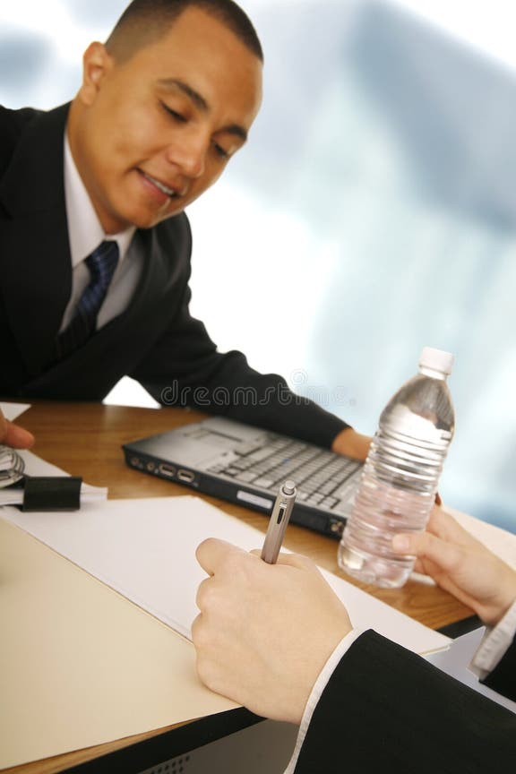 Business Man Getting Agreement Stock Photo - Image of beauty, deal: 4937140