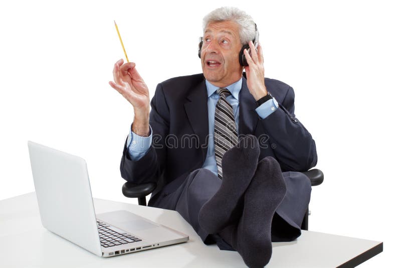 Business man getting ideas stock image. Image of desk - 26327641