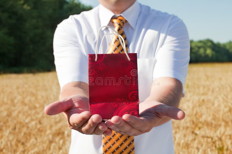 Business Man, Gift, Present Stock Image - Image of anniversary, person ...