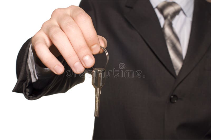 Business man give a key stock image. Image of finger - 14830727