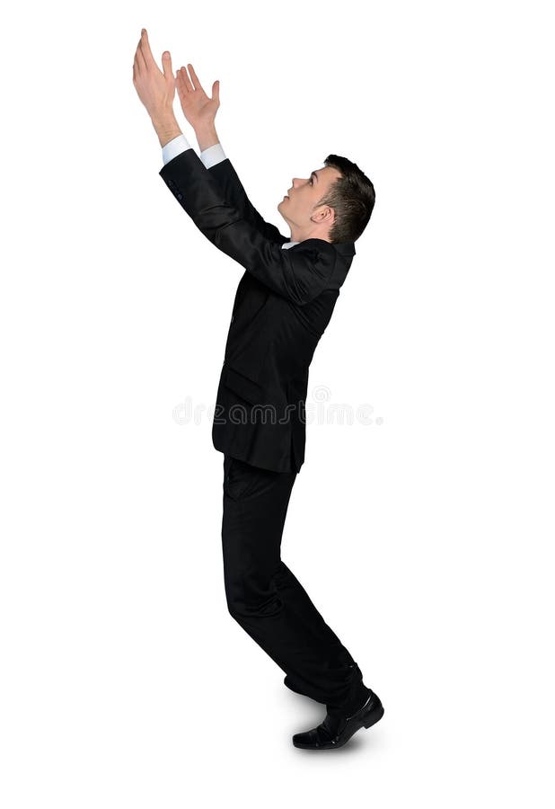 Business Man Give Something Stock Image - Image of lifting, hold: 55937115