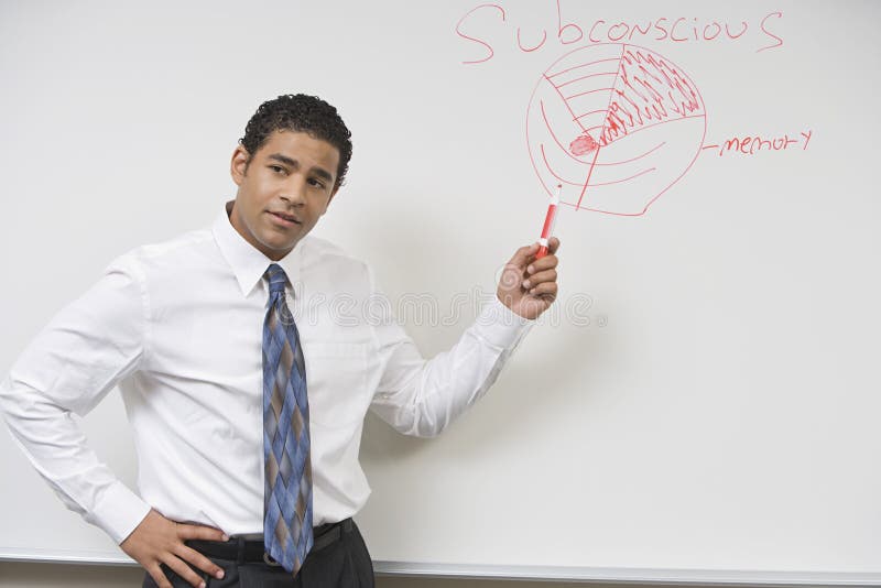 Business Man Giving Presentation Stock Image - Image of shirt ...