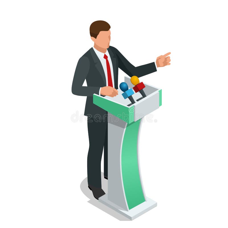 Business Man Giving a Presentation in a Conference or Meeting Setting ...