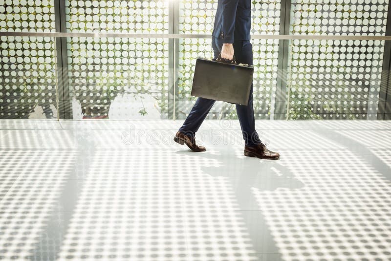 Business Man Going Walking To Work Concept Stock Image - Image of ...