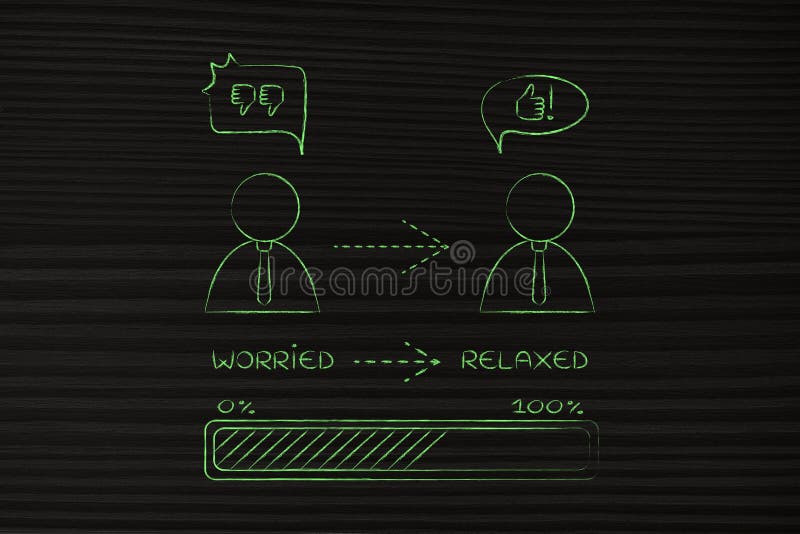 Business Man Going from Worried To Relaxed Stock Image - Image of ...