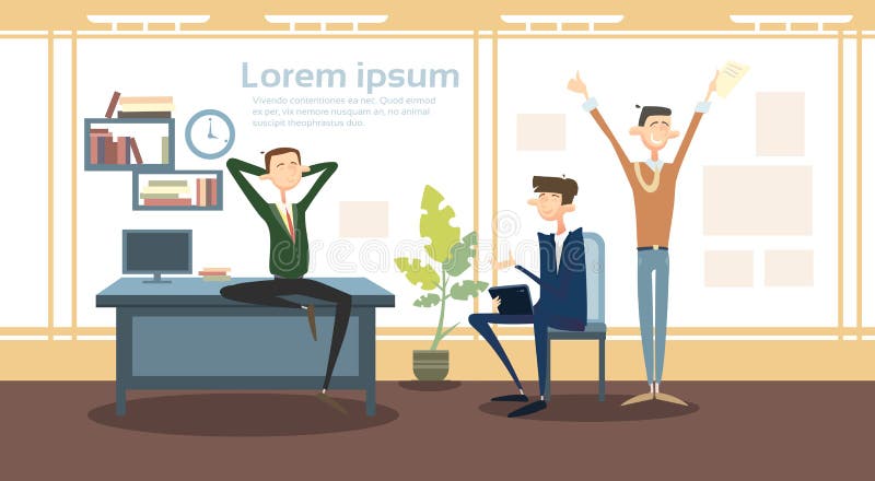 Business Man Group Interior Workplace, Businessman Manager Office ...