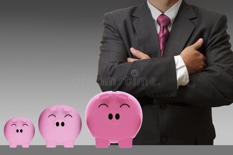 Business Man and Growing Investment Stock Photo - Image of concept ...