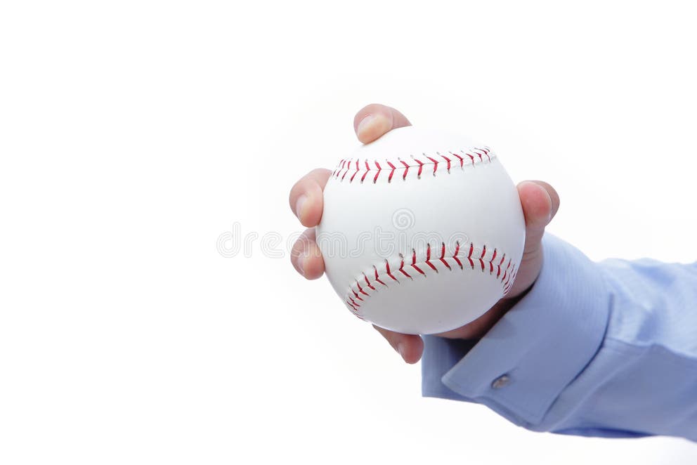 Business Man Hand and Baseball Stock Image - Image of fingers ...