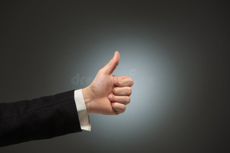 Business Man Hand and OK Sign Action Stock Photo - Image of male, hand ...